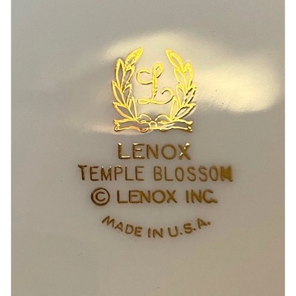 Lenox | Dining | 6 Lenox Temple Blossom Fine China Vtg Floral Ribbed ...